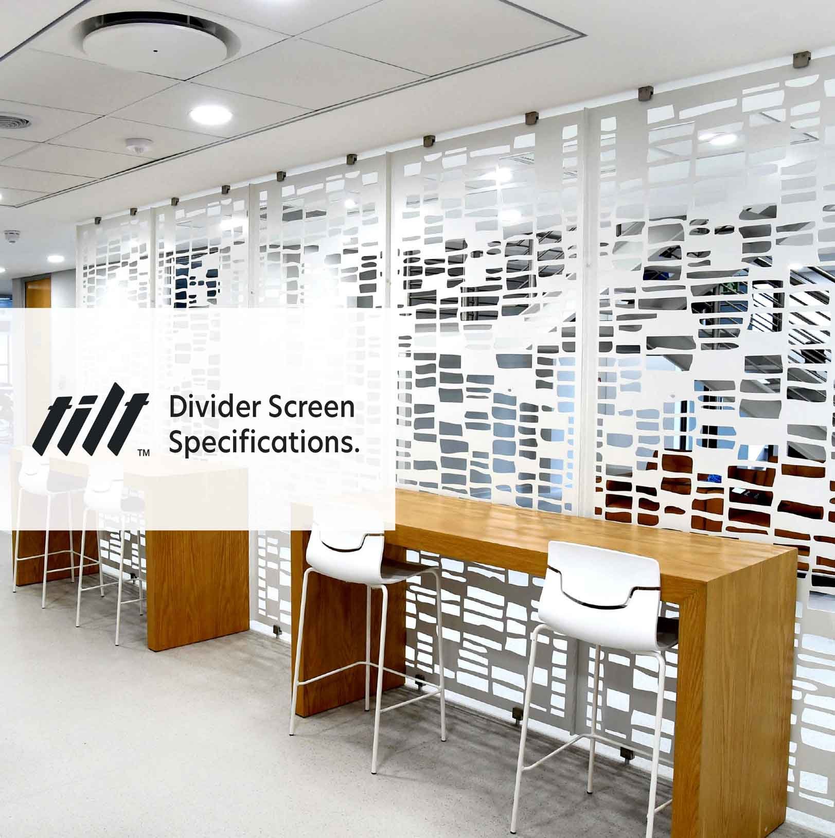 Tilt Screens - Product Specifications - Dividers